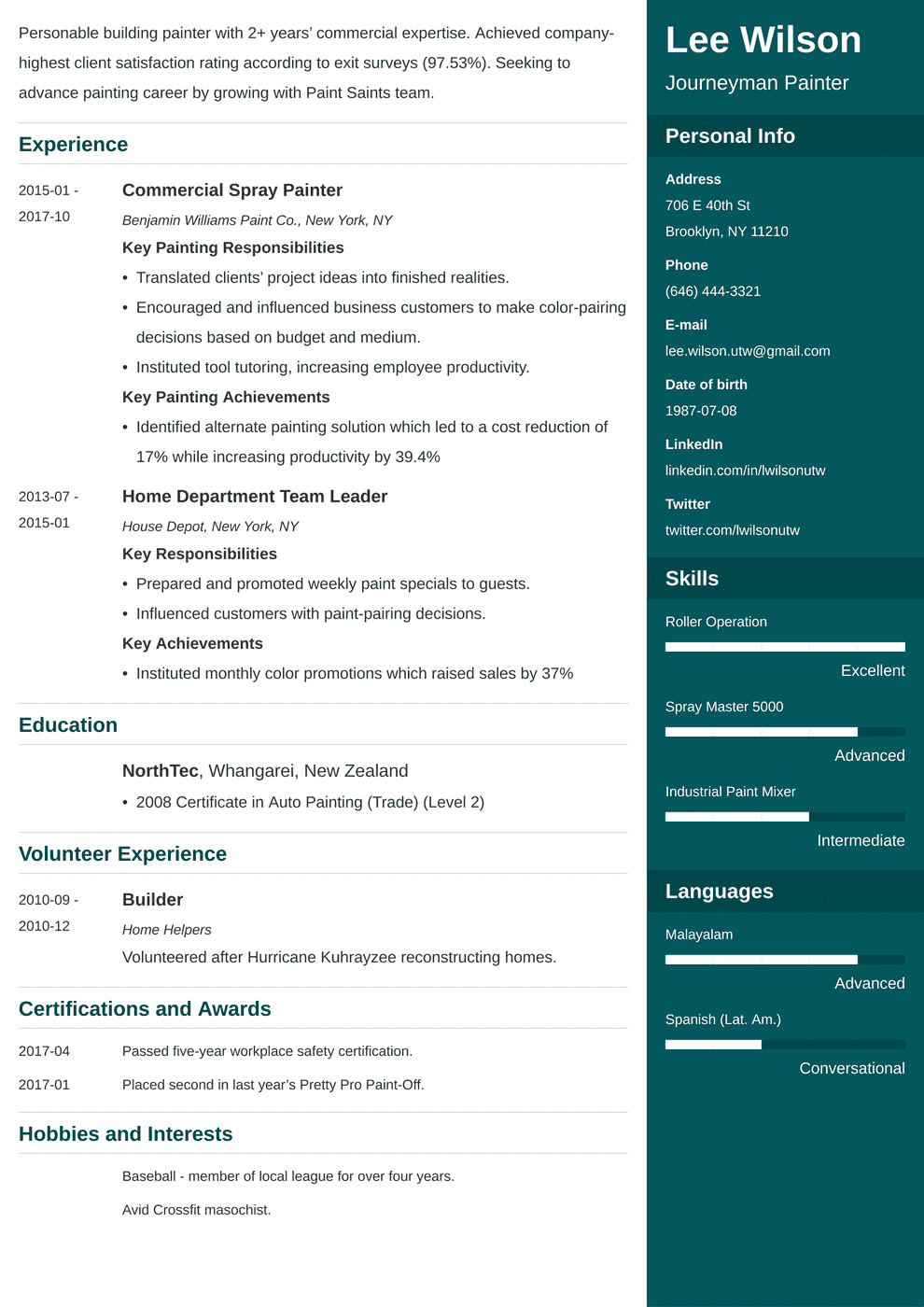 Shipyard Painter Resume Samples