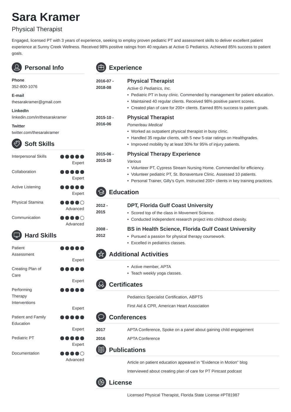 Physical Therapist Resume Examples Templates For 2023