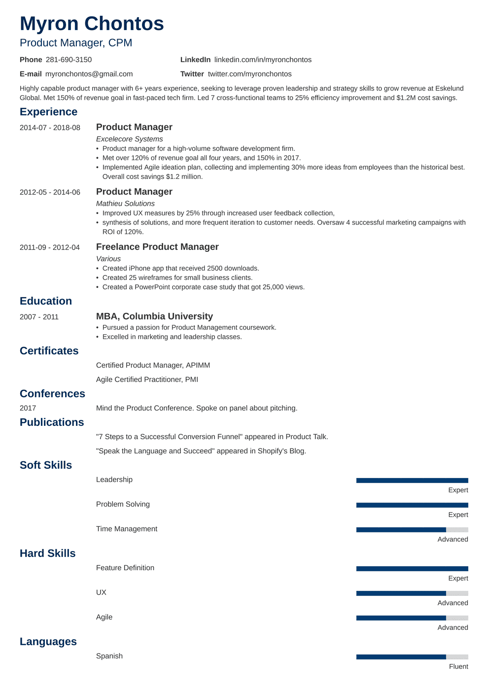 14 Product Manager Resume Pictures Resume Template Sxty