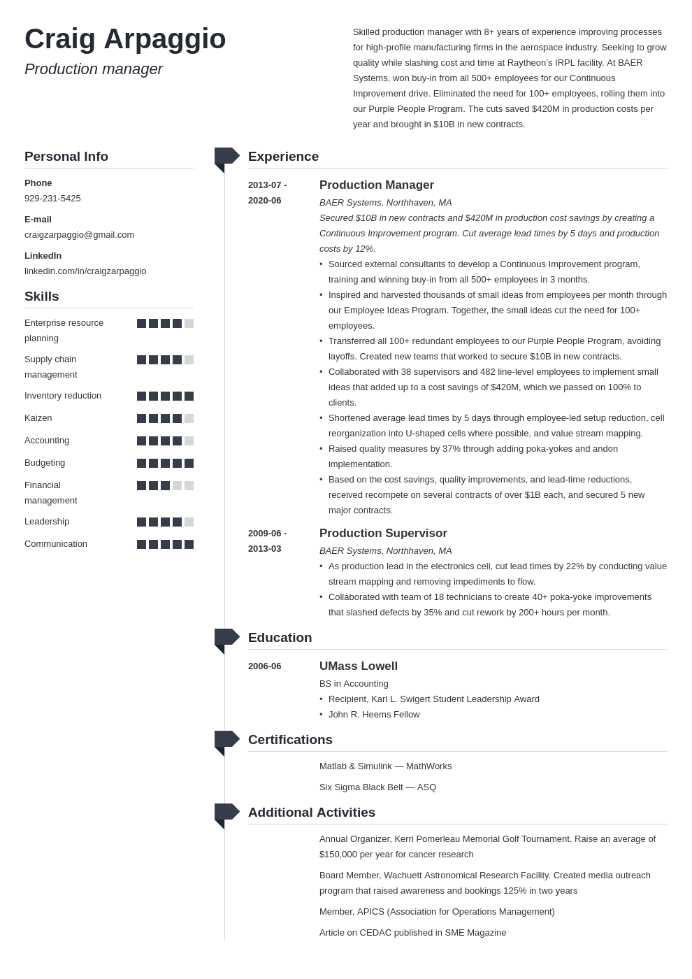 Production Manager Resume Examples And Guide 10 Tips 