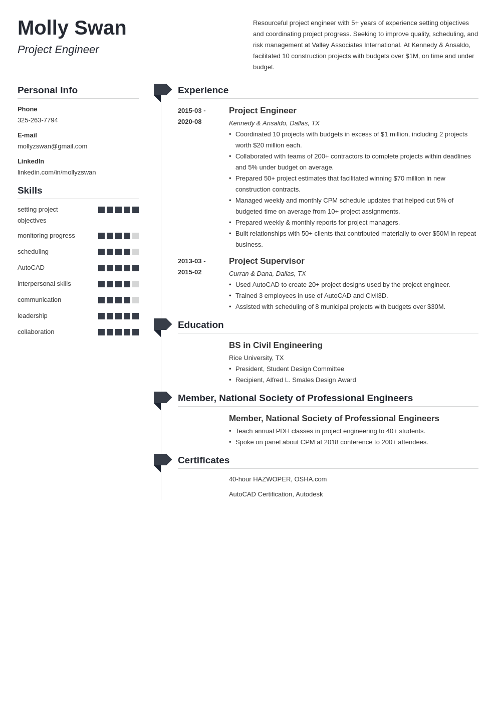 Project Engineer Resume Examples Guide 10 Tips 