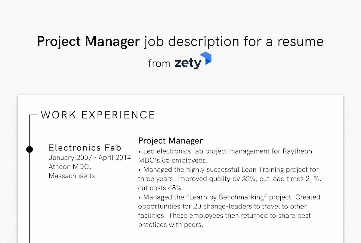 The Best Project Manager Resume Examples For 2024
