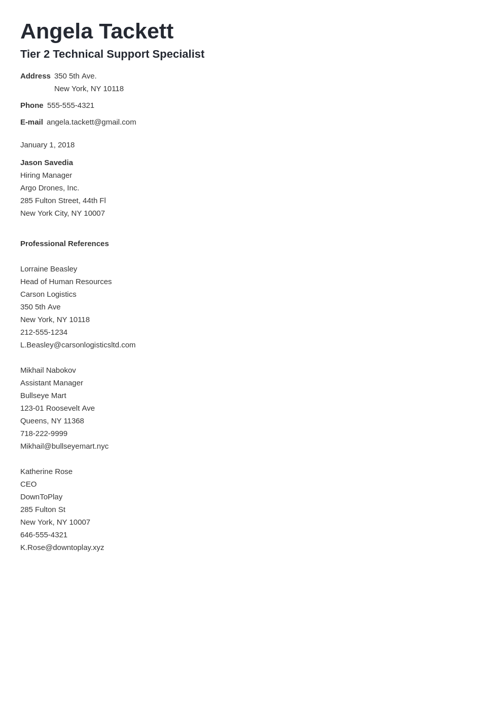 When And How To List References On A Resume Examples 