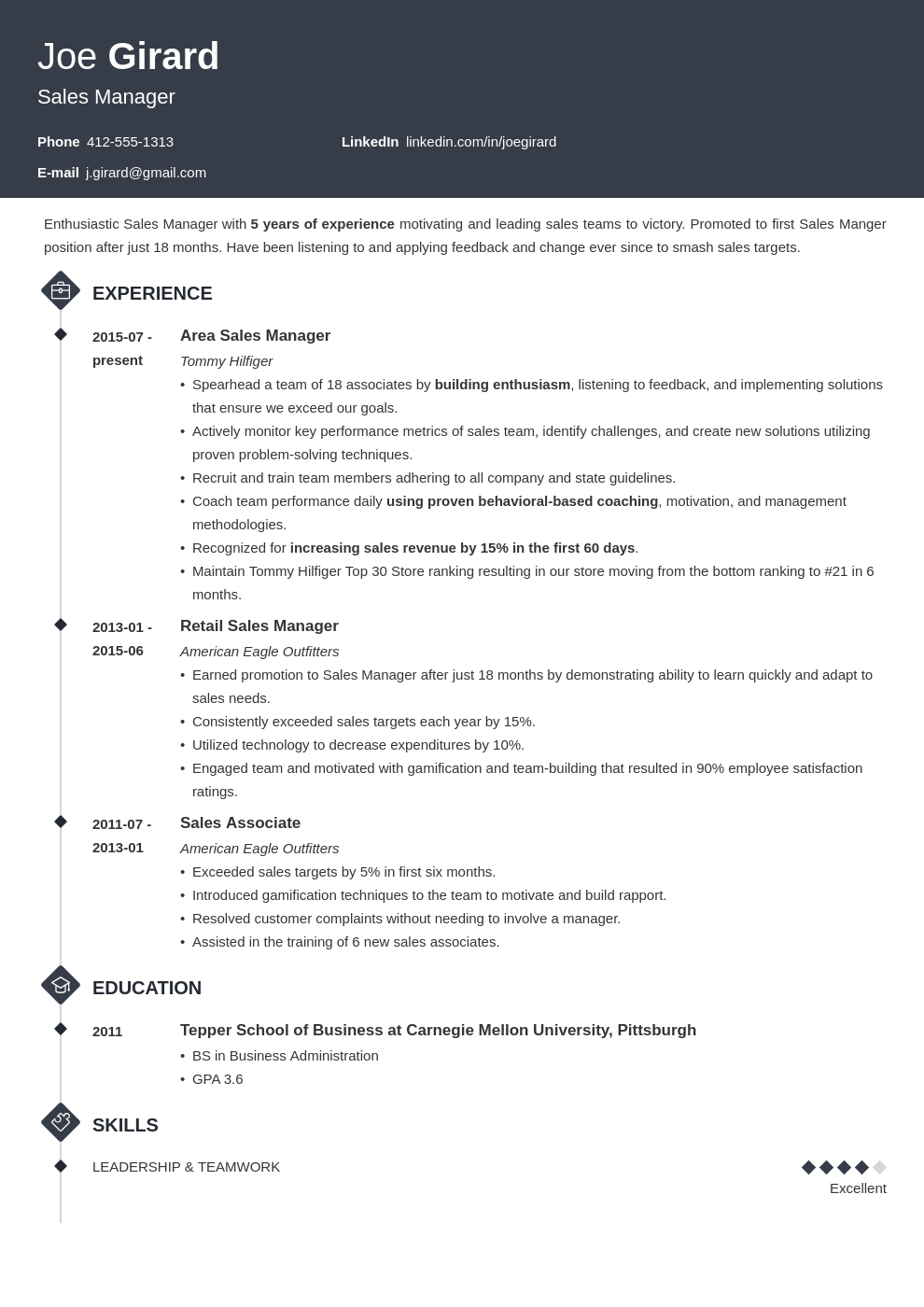 Sales Manager Resume Examples Templates For 2023