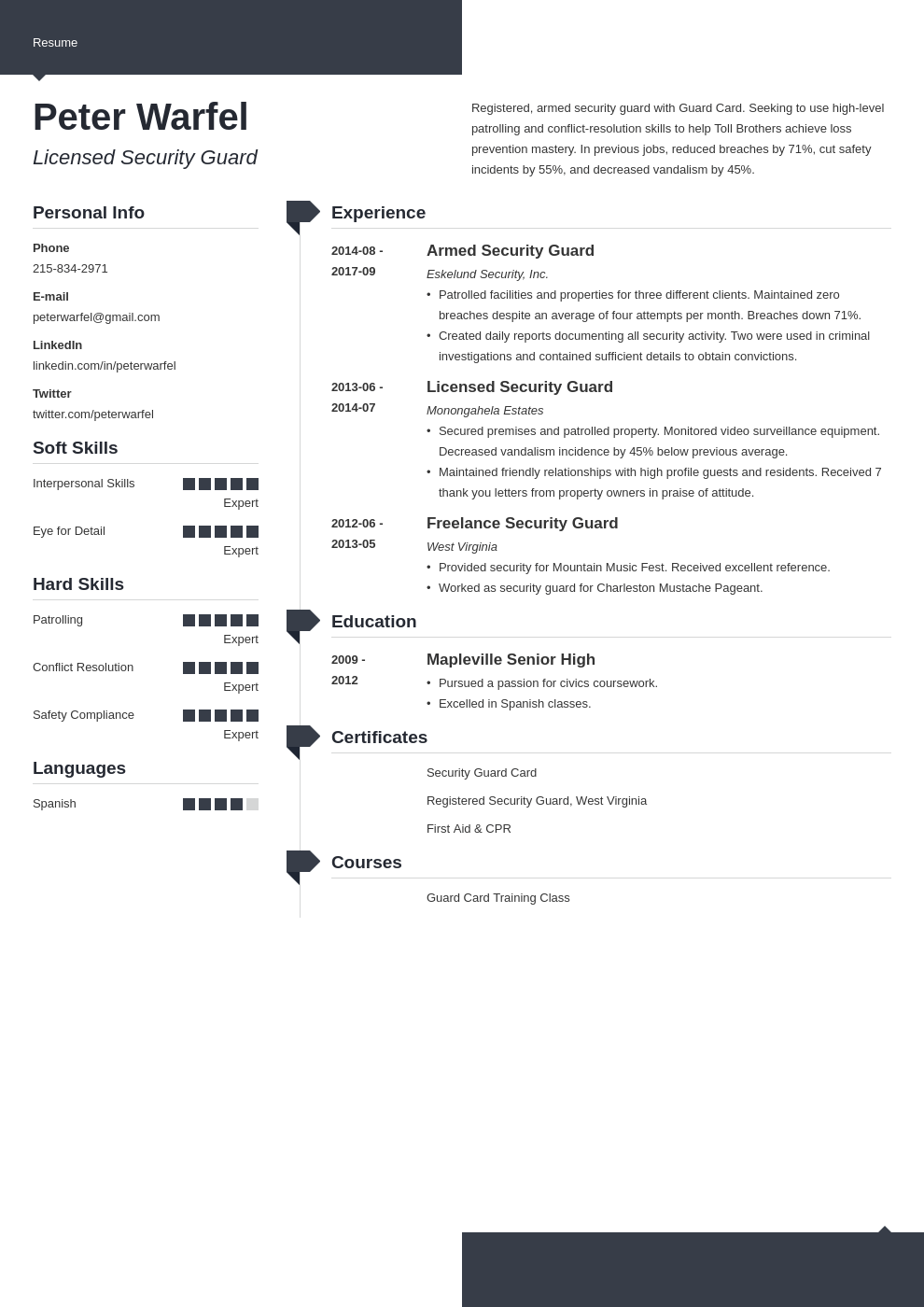  Security Guard Resume Examples Job Description 2023