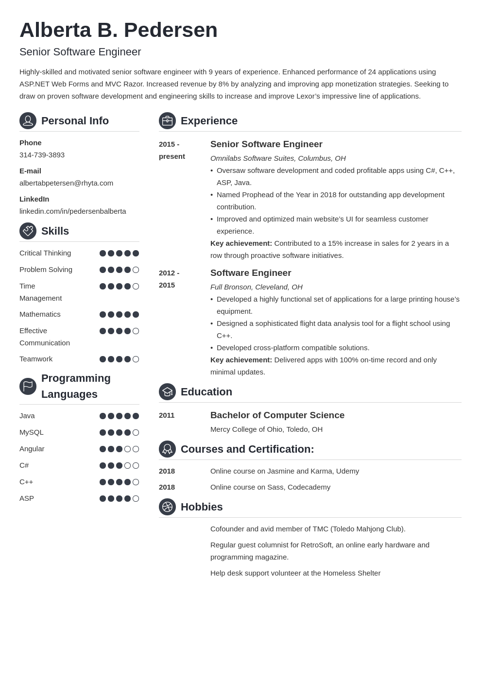  Senior Software Engineer Resume Examples Guide 25 Tips 