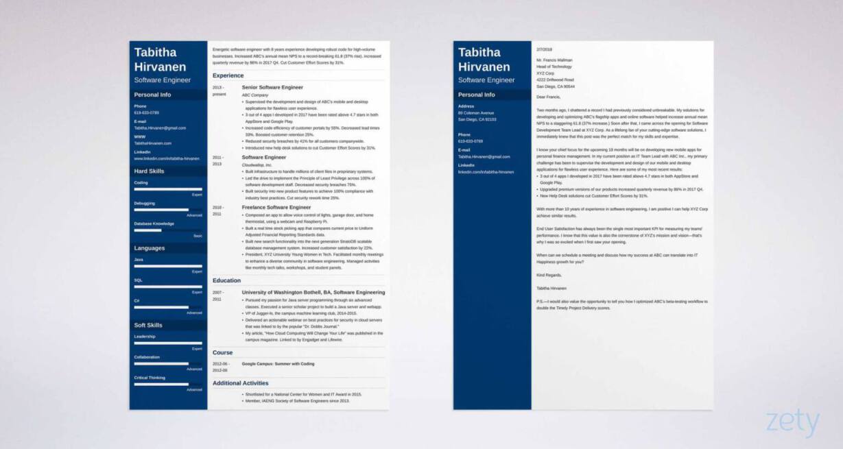 Software Engineer Cover Letter Examples Also For Developer 
