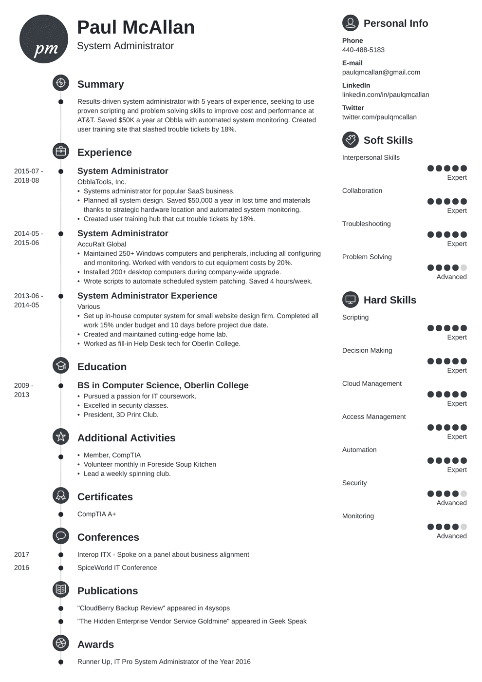 System Administrator Resume Sample Windows Or Linux 