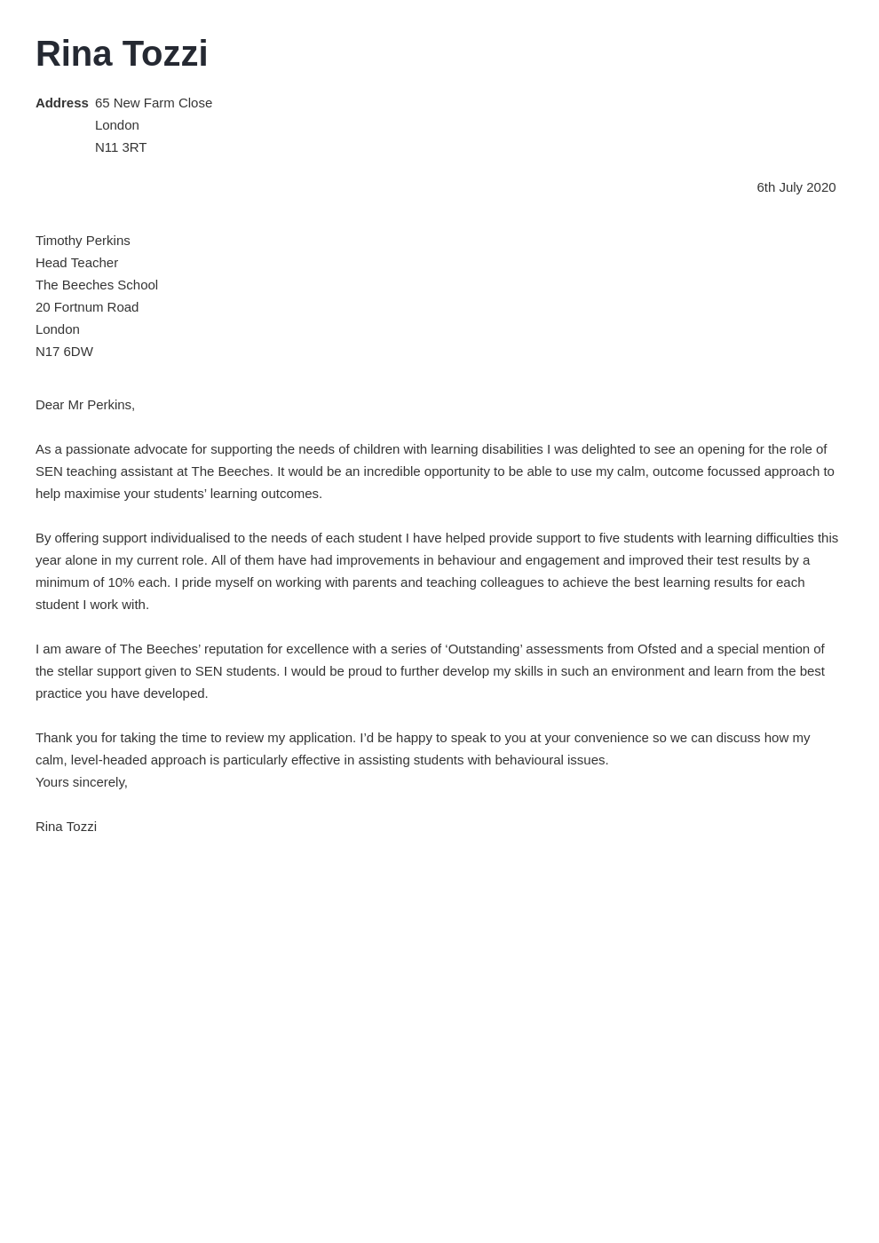 Teaching Assistant (TA) Cover Letter Example & Guide