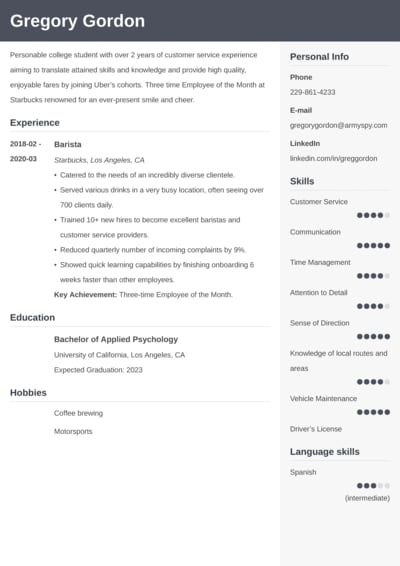 Uber Driver Job Description Resume Underdogthe207e203