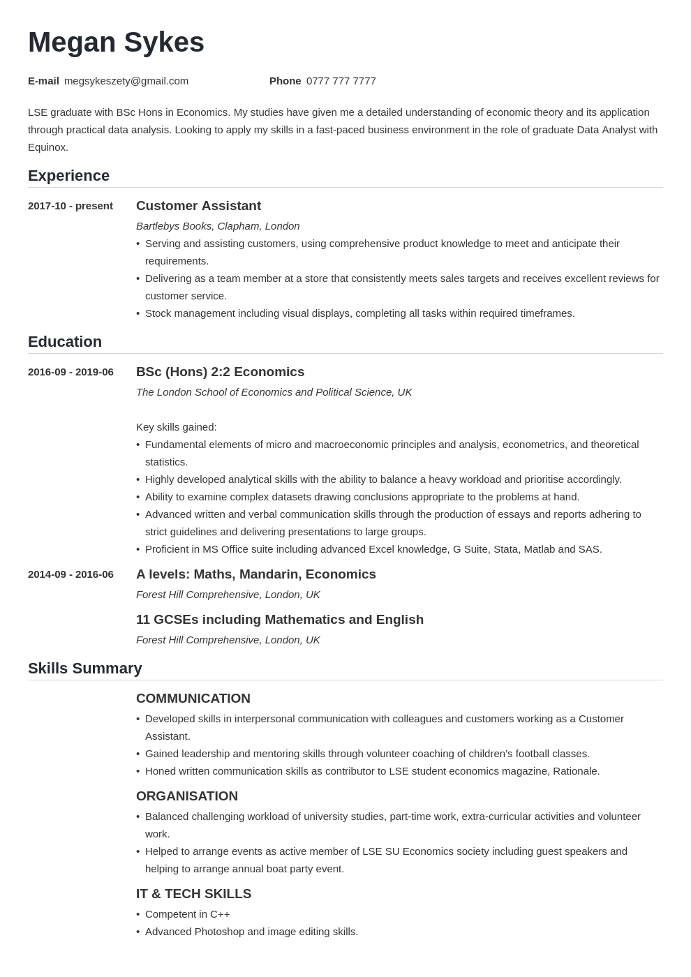 Graduate CV Examples Template Writing Guide 2023 