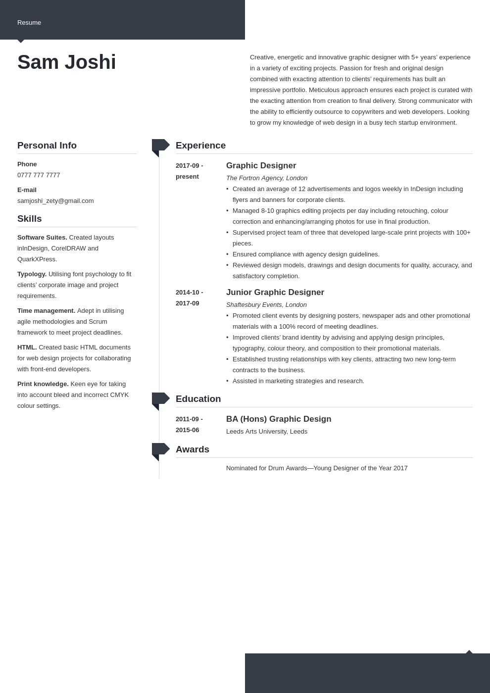 Graphic Design CV Examples Guide For Graphic Designers
