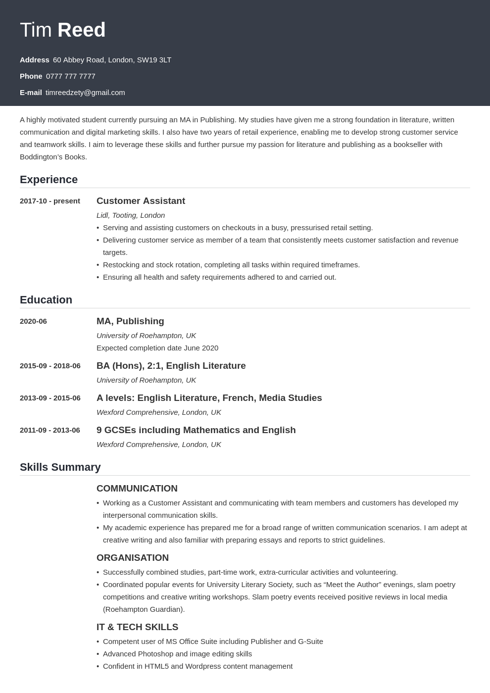 Student CV Templates 20 Examples For 2023 Student CV Templates 20 Examples For 2023