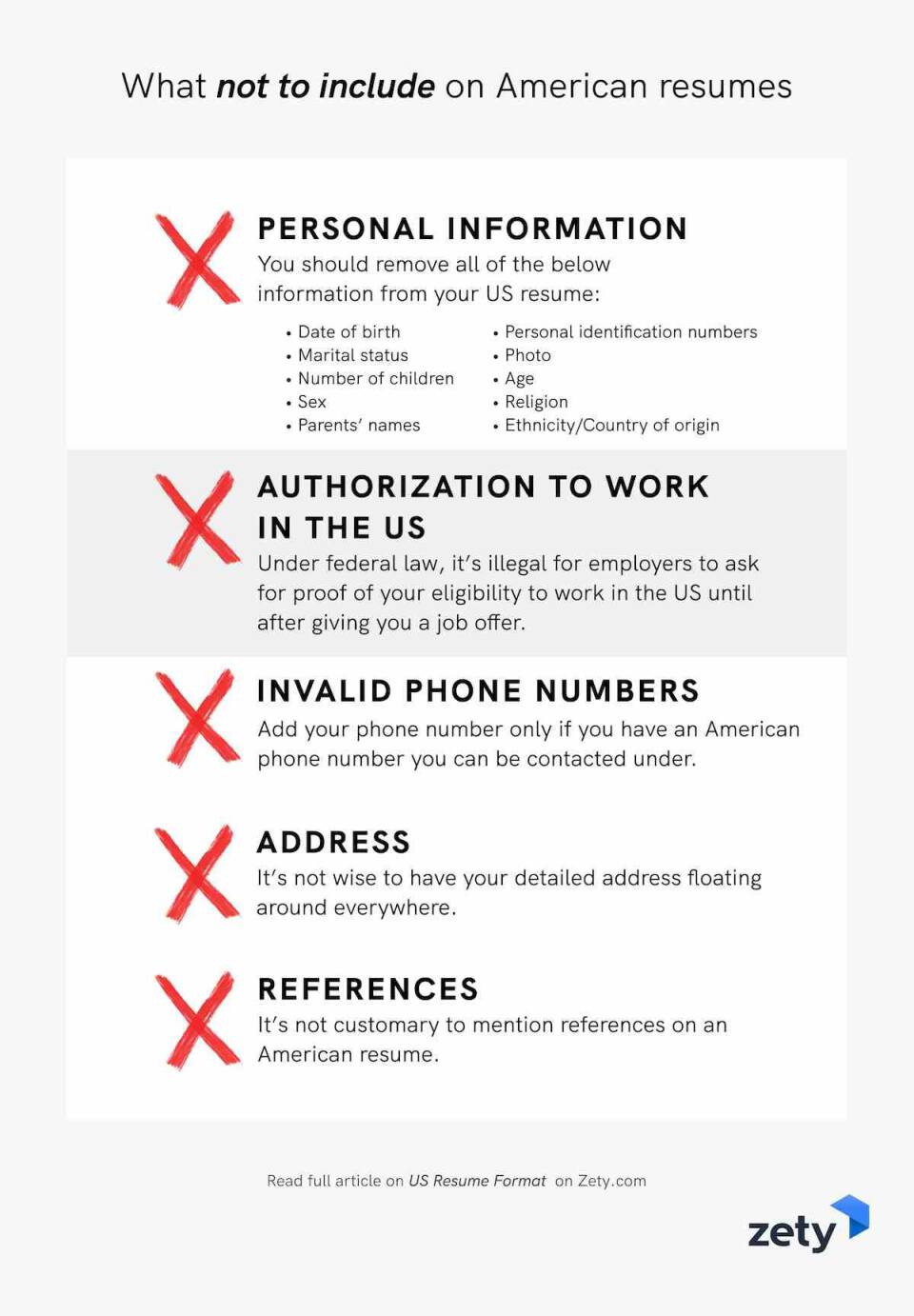 US Resume Format American Style Resume Template 