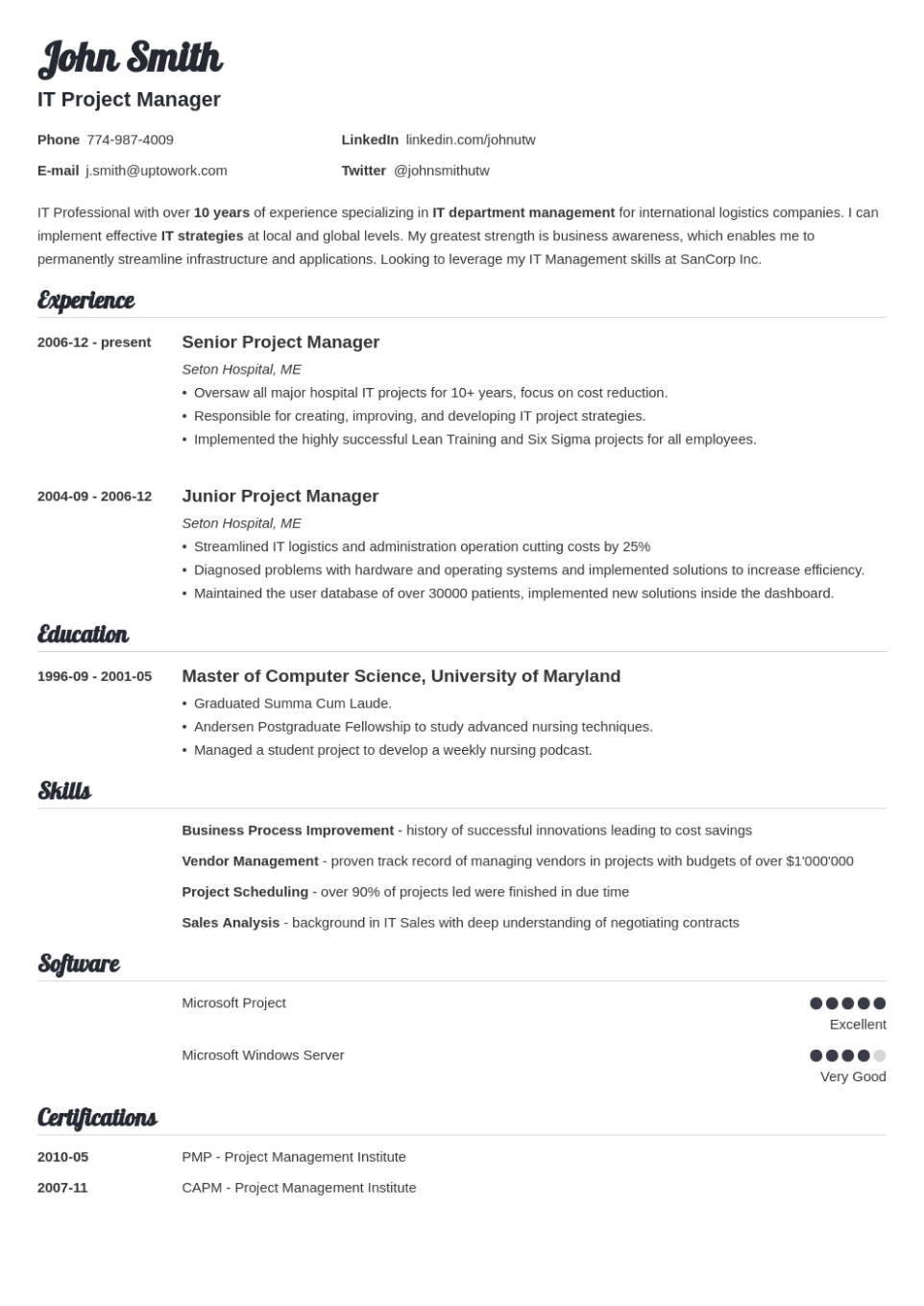 20 Professional CV Templates To Download Now